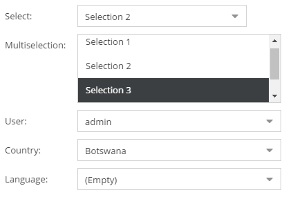 Select Types - Pimcore